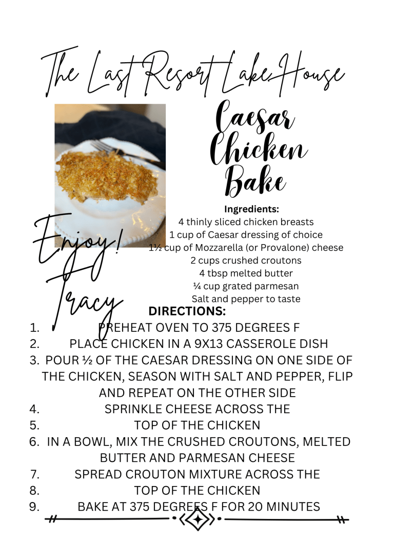 Caesar Chicken Bake – The Last Resort Lake House